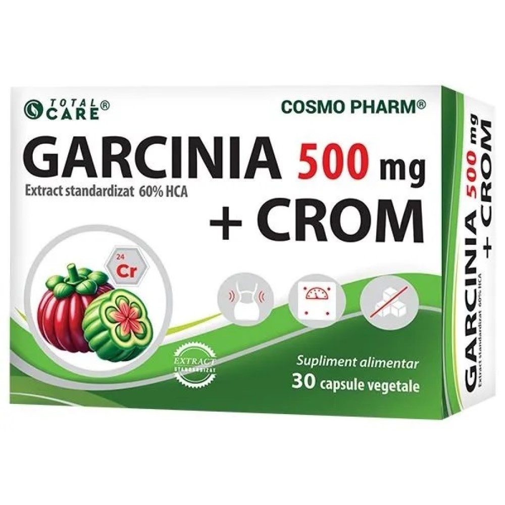 Garcinia 500mg+Chrom caps. N30 Cosmo Pharm – Cosmo Pharm SRL | Alte ...