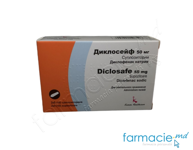 Diclosafe supozitoare 50mg N5x2 Kusum