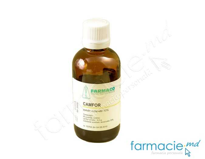 Camfor sol. alcoolica 10% 40ml (Farmaco)